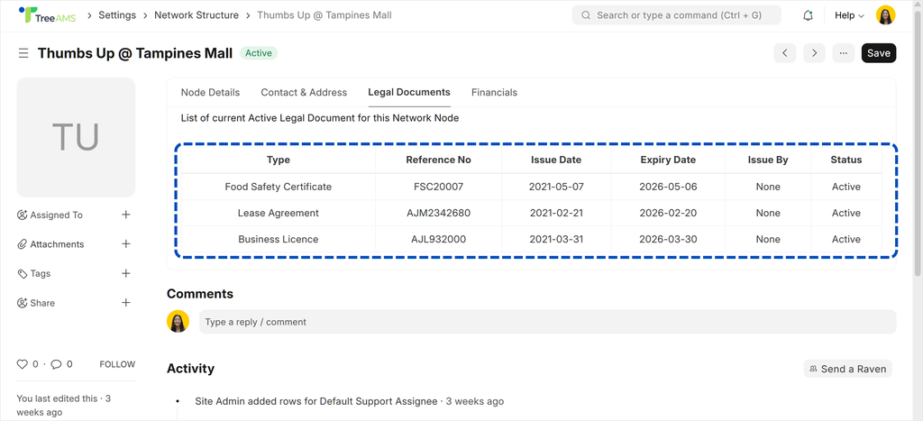 Adding a Document into a Network